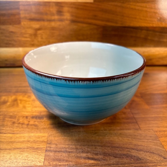 Royal Norfolk | Dining | One Turquoise Swirl Stoneware Bowl Cereal ...